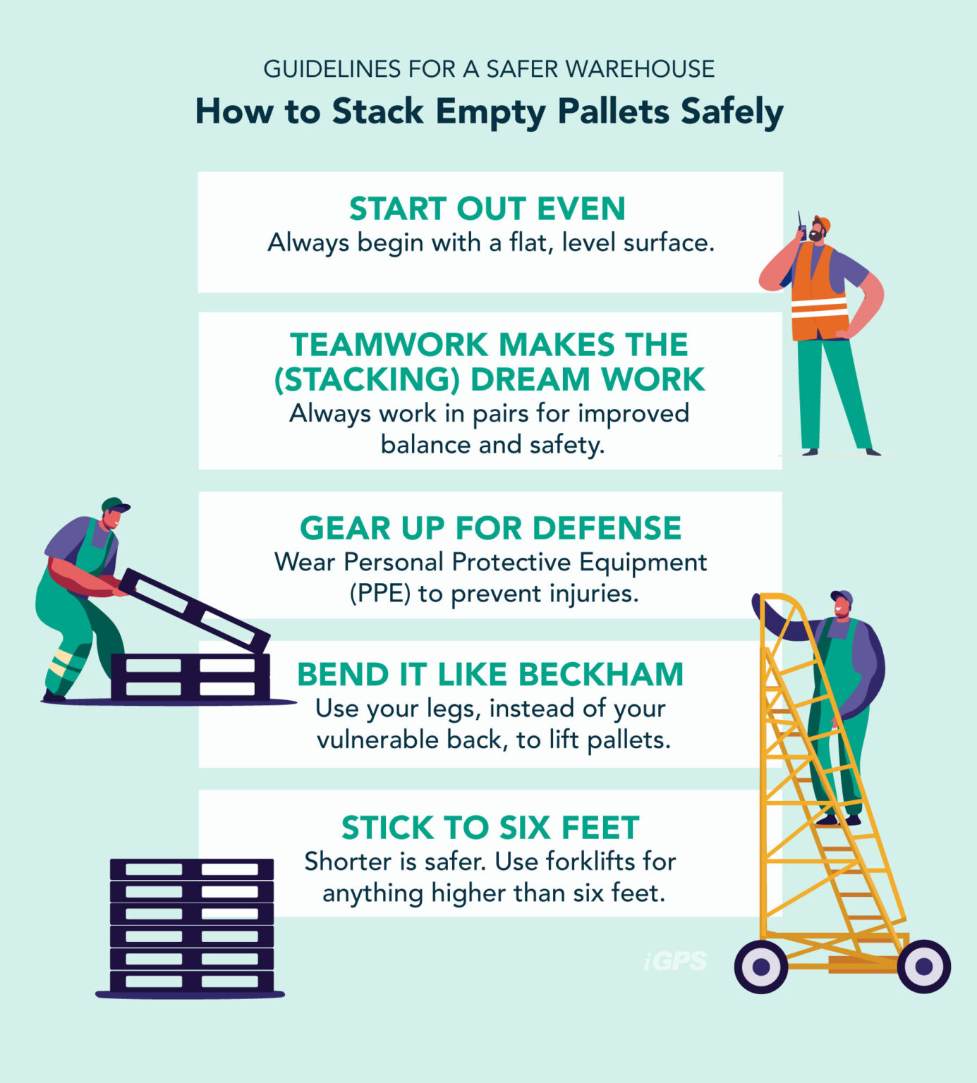 How to Stack Empty Pallets Safely - iGPS